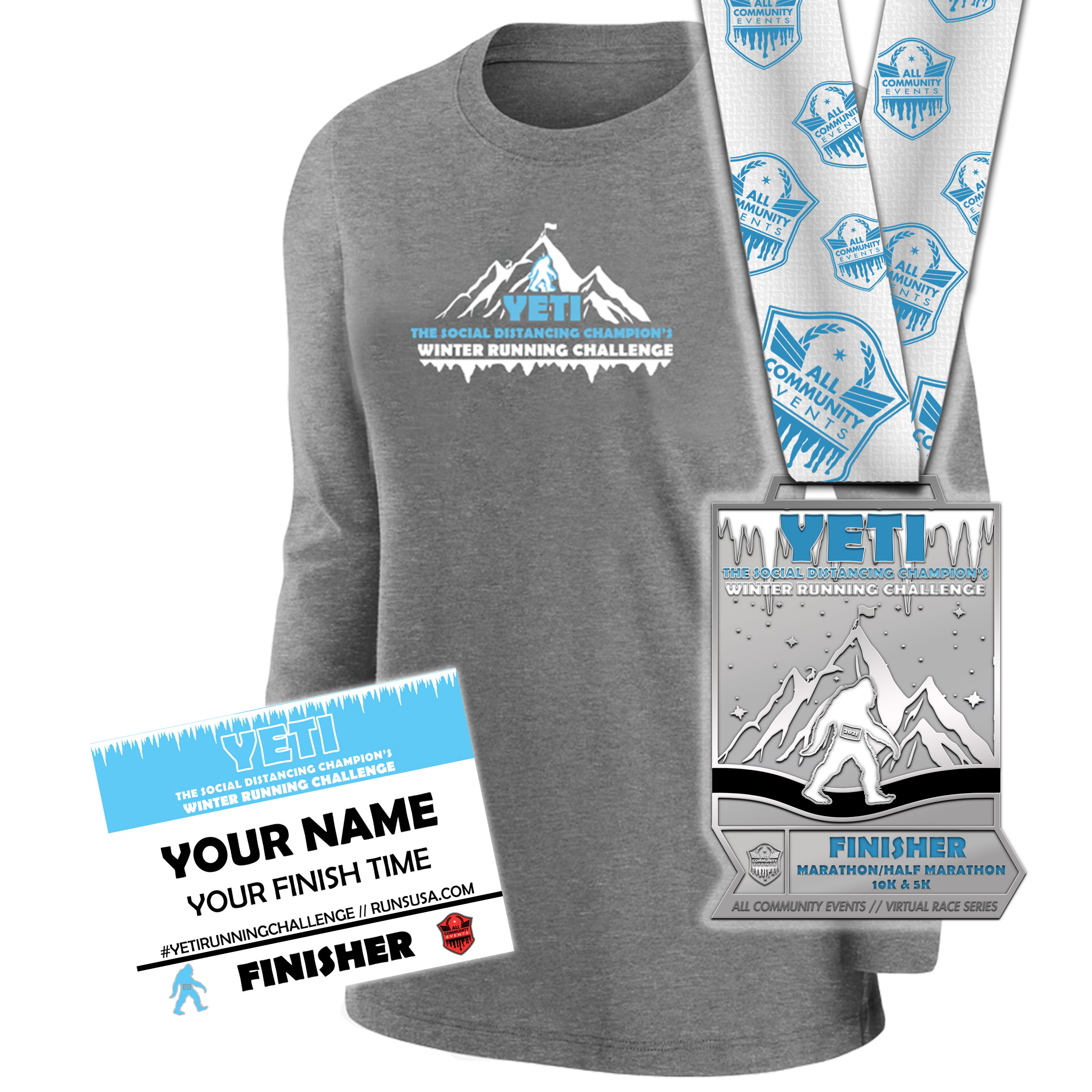 Yeti...The Social Distancing Champion's Winter Running Challenge Results