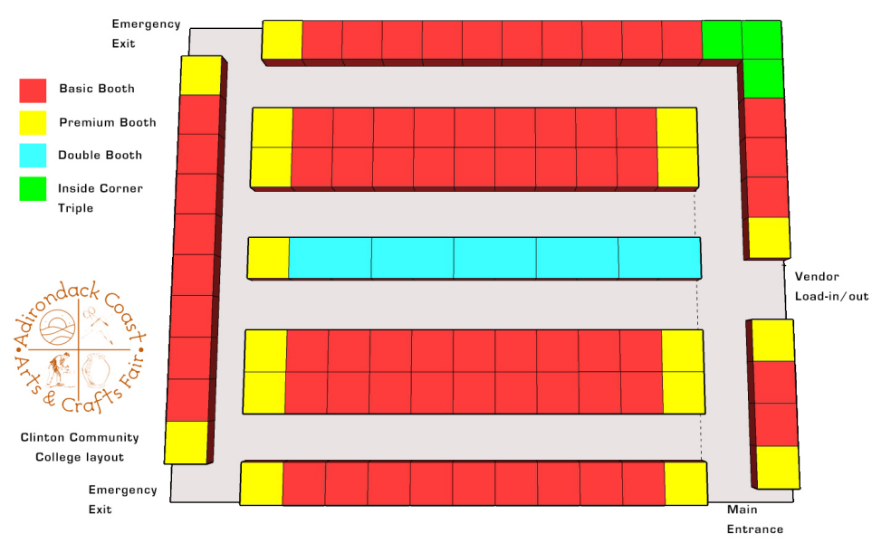 Adirondack Coast Craft Fair: Booth Layout & Assignments