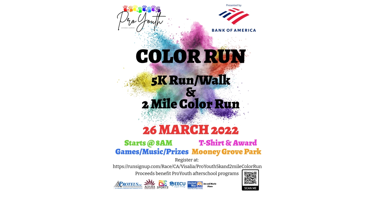 ProYouth 5k and 2 mile Color Run