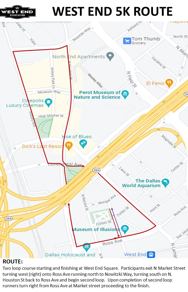 West End Dallas Map Dallas Downtown Map Ontheworldmap.com