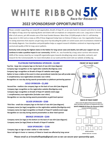 White Ribbon 5K Race For Research