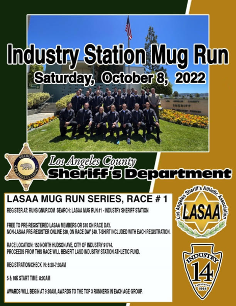 LASAA Mug Run #1 - Industry Sheriff Station
