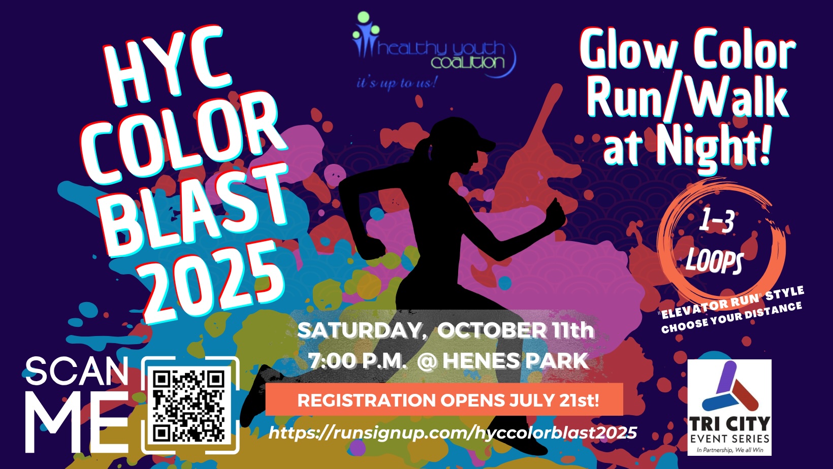 HYC Glow Color Blast Fun Run 2025