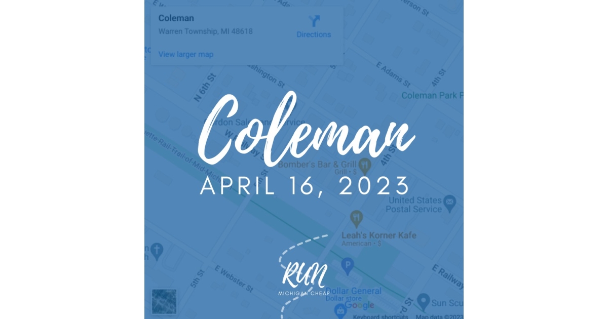 Coleman - Run Michigan Cheap