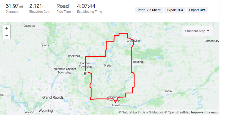 PEDALS: 100k Iron Horse Course Map