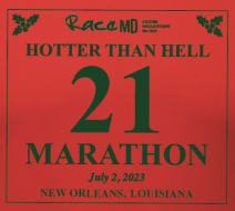 Hotter Than Hell Marathon for RaceMD Packet Pickup