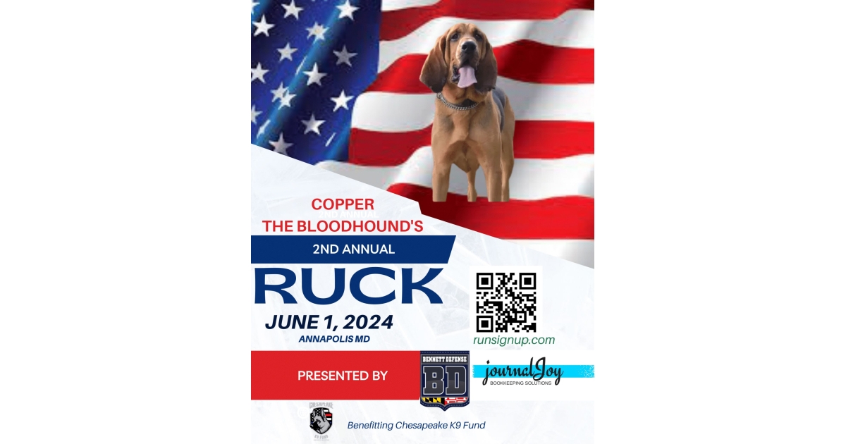 "Copper the Bloodhound's K9 Miler RUCK/Hike" Benefitting Chesapeake K9 Fund