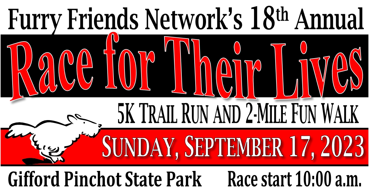 Furry Friends Network's 18th Annual Race for Their Lives 5K Trail Run ...