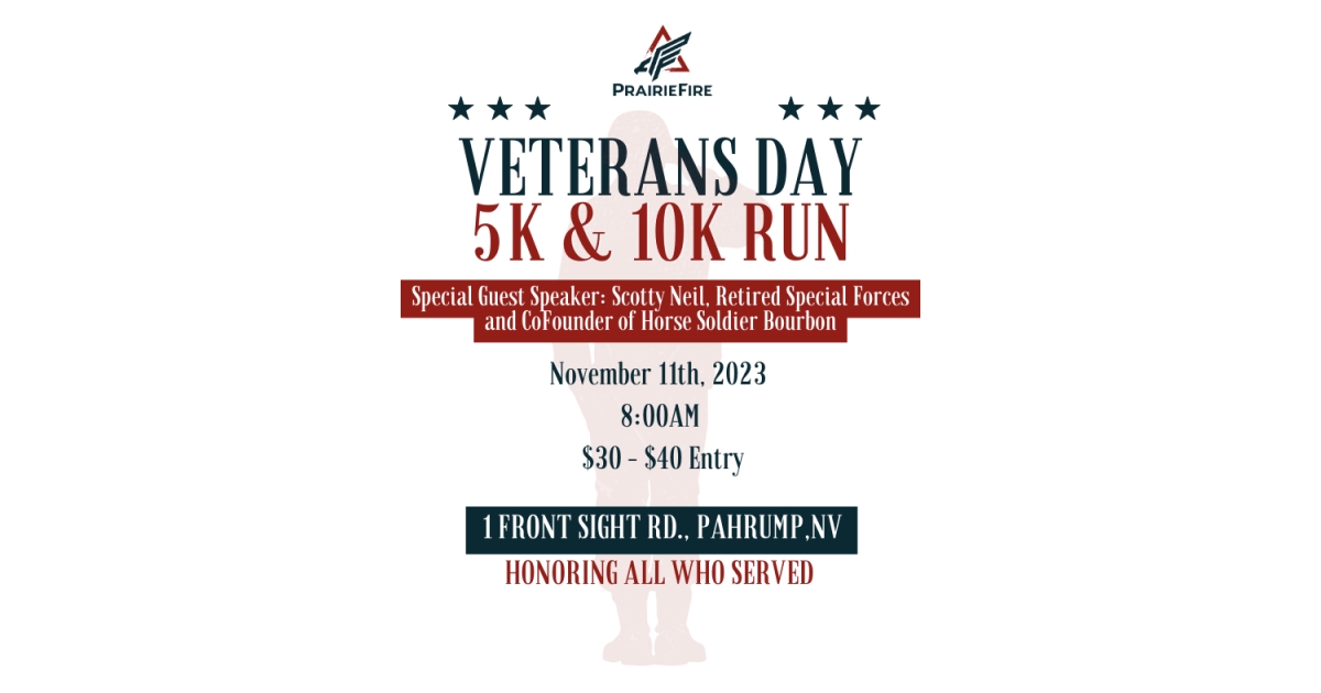 PraireFire Veterans Day 5k & 10K