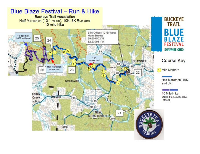 Buckeye Trail Blue Blaze Festival - Half Marathon, 10K, 5K Run, Hike ...