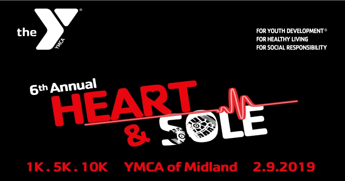 6th annual YMCA of Midland Heart & Sole 1.5.10K