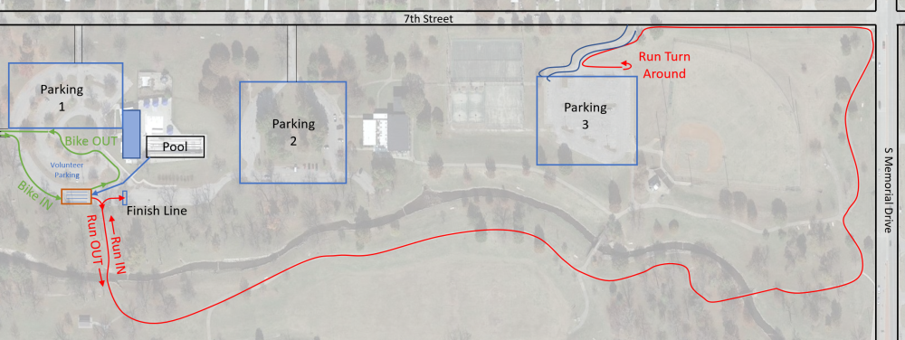 Tulsa Area Triathletes Spring Fever Triathlon 2021: Run Course