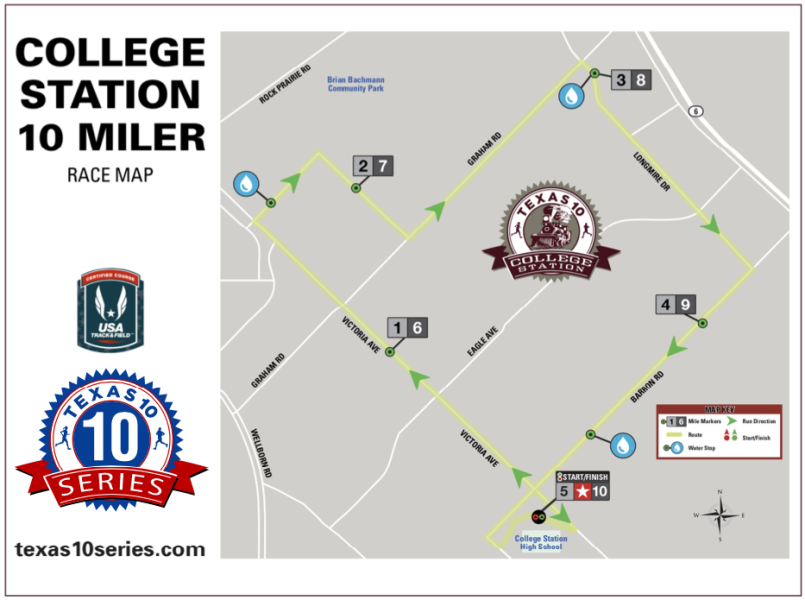 2020 College Station 10 Miler: Course