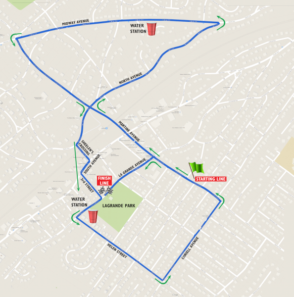 Fanwood 5K Race & Family Fun Run: Course Map