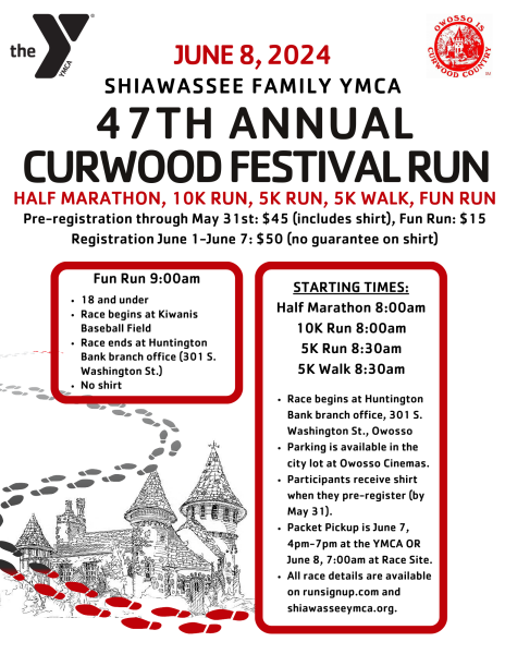 Curwood Festival Run: Course Maps