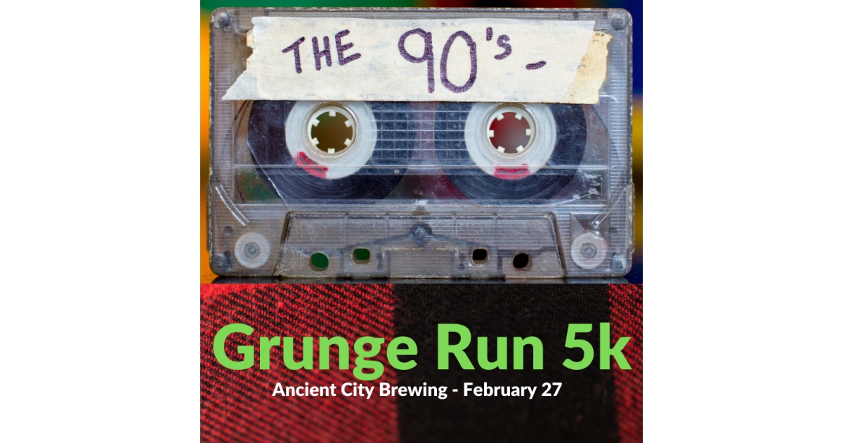 The Grunge Run - 1990's 5k and 1 mile fun run - Ancient City Brewing