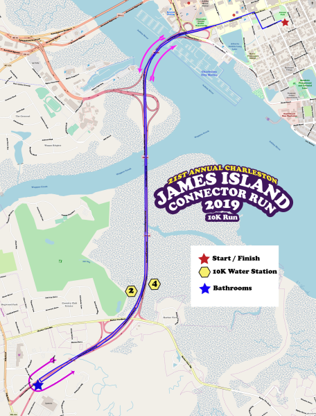 James Island Connector Run: 10 K Course