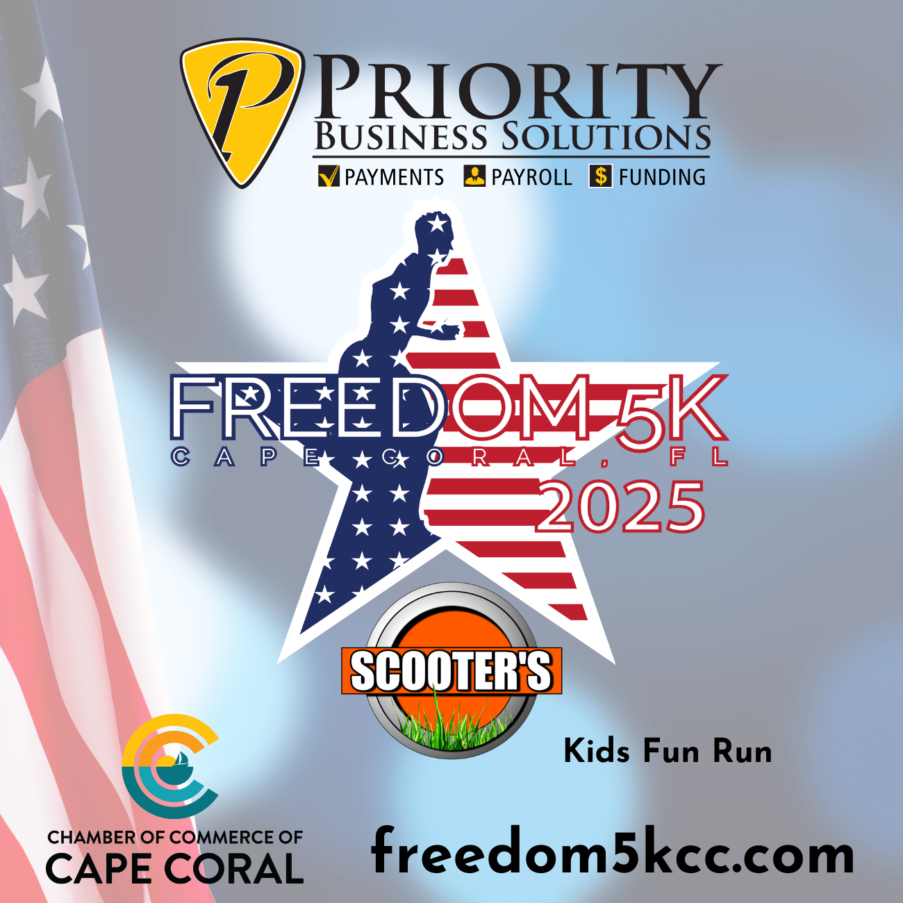 Priority Business Solutions Freedom 5K & Scooter's Lawn Care Kid's Fun Run
