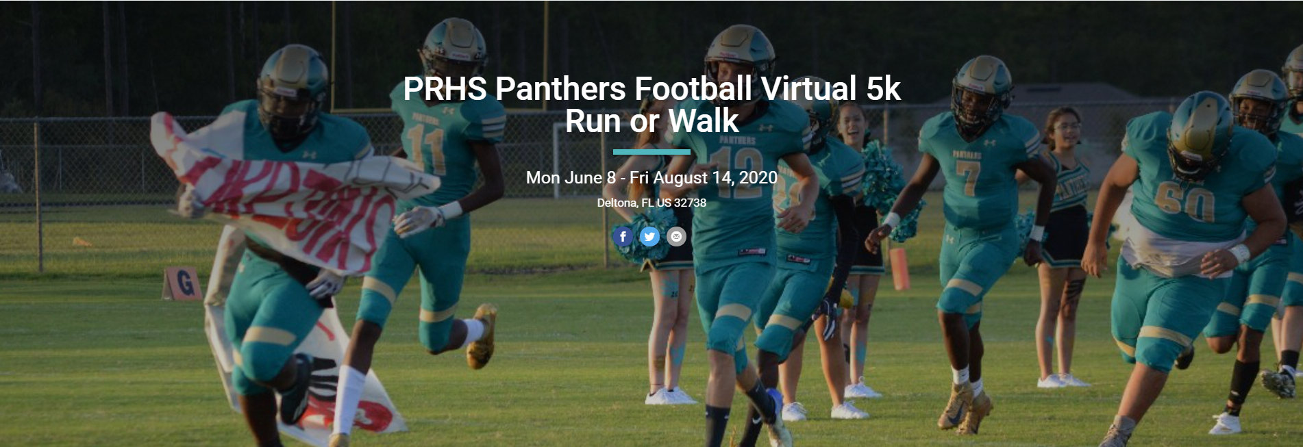 PRHS Panthers Football Virtual 5k Run or Walk