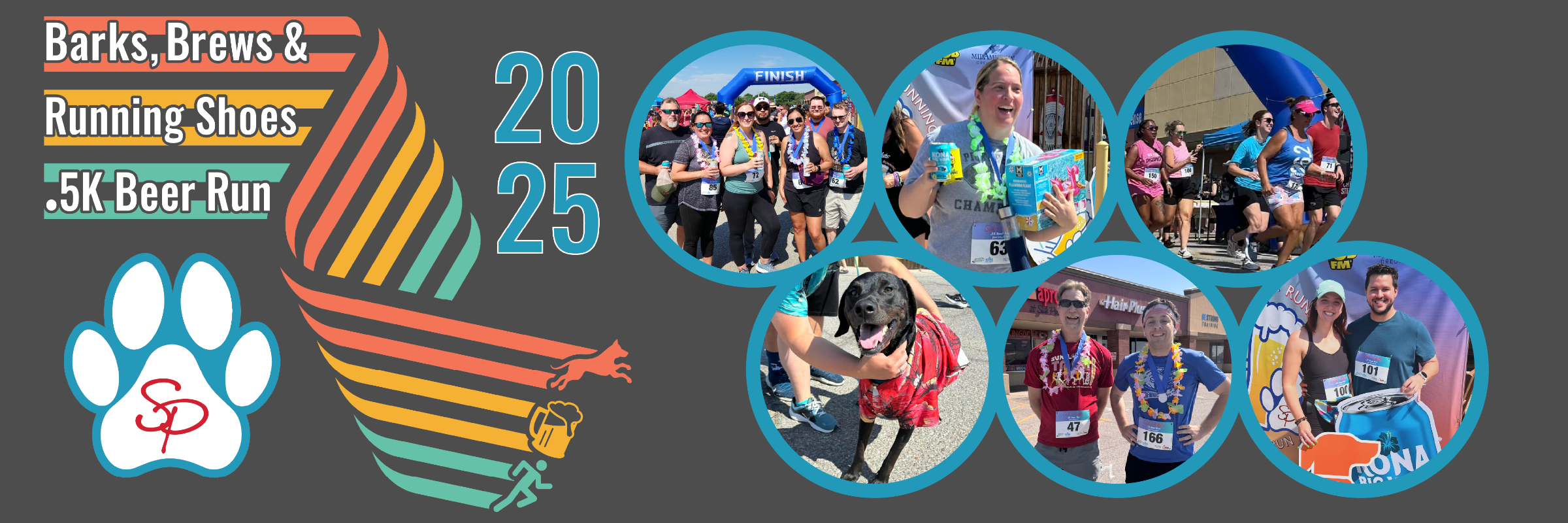 Side Pockets 0.5k Beer Run "Barks, Brews & Running Shoes"