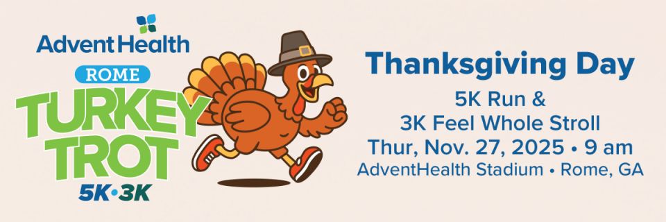 Rome Turkey Trot 5K and 3K Feel Whole Stroll