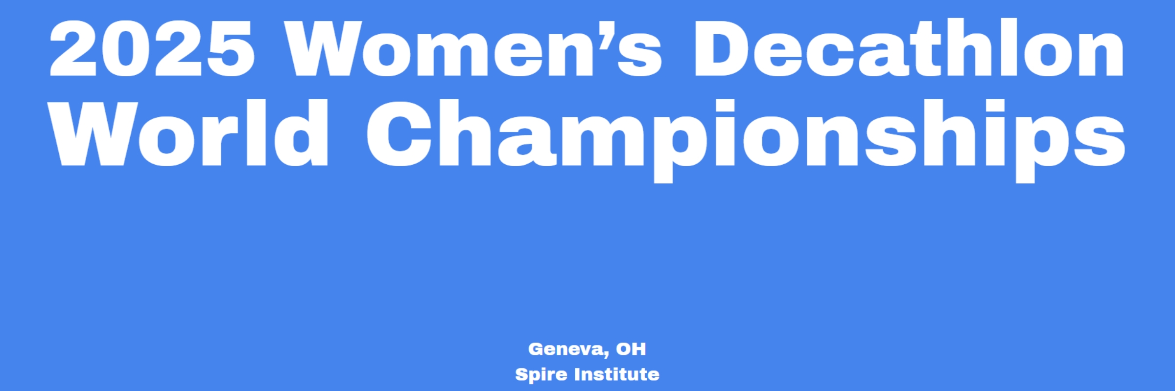 Women's Decathlon World Championships