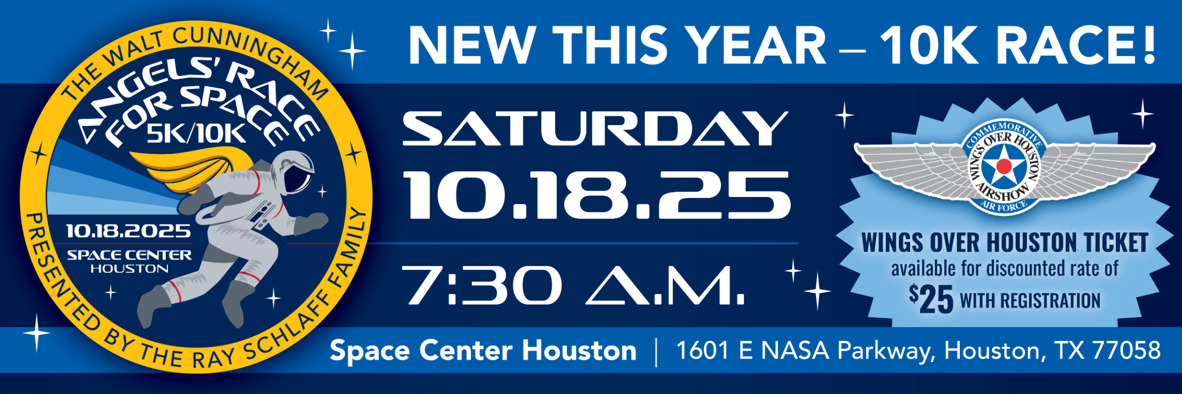 Walt Cunningham Angels' Race for Space 5k/10k and Family Fun Run ...